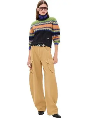 GANNI Brushed Alpaca Fair Isle Sweater - Multicolour