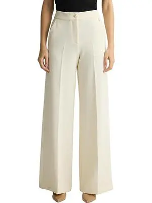 St. John Wide Leg Pants - Ecru