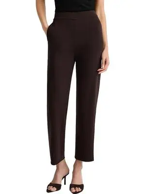 St. John Isabelle Wool Blend Knit Pants - Chocolate