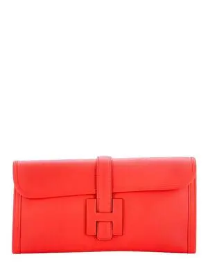 Hermès 29 Jige Elan Clutch Evercolor - Red