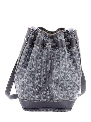 Goyard Pm Petit Flot Bucket Bag Coated Canvas - Gray