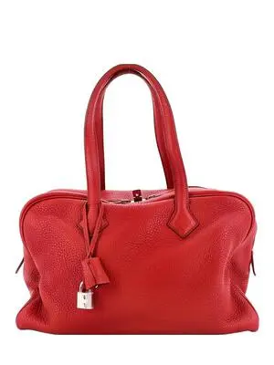 Hermès 35 Victoria Ii Bag Clemence - Red