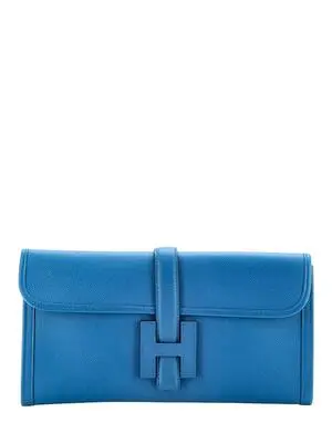 Hermès 29 Jige Elan Clutch Epsom - Blue