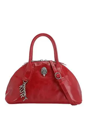 Kurt Geiger Sloane Leather Eagle Head Bowling Bag - Red