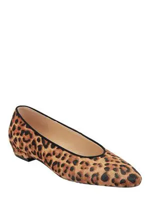 MARC FISHER LTD. Bodie Calf Hair & Suede Ballet Flats - Leopard Black