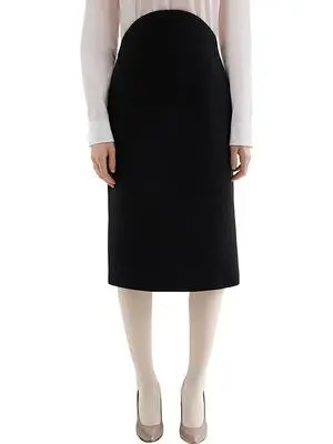 JIL SANDER Wool Sable Skirt - Black