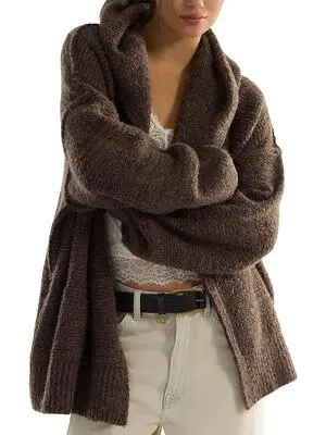 Free People Thistle Hooded Cardigen - Fudge Combo