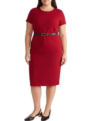 Universal Standard Plus Executive Ponte Dress - Garnet