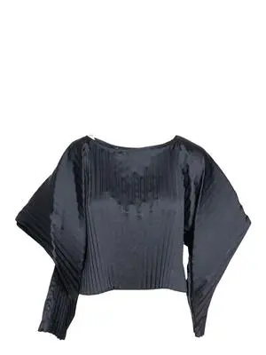 ARTISTA Black Echo Pleated Blouse