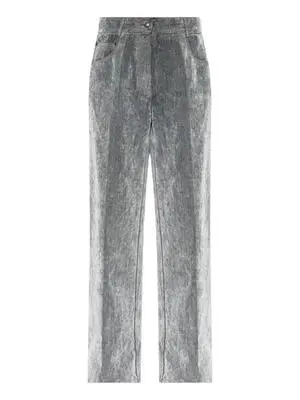 FORTE_FORTE Velvet-finish Jeans - Grey
