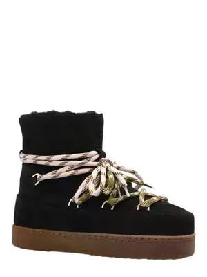 Inuikii Quilted Suede Snow Boots - Black