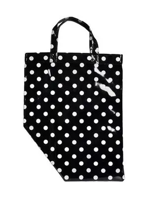 Comme Des Garçons Polka-dot Asymmetric Tote Bag - Black