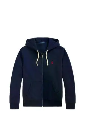 Ralph Lauren Logo-embroidered Zip-up Hoodie - Blue