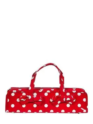 Comme Des Garçons Polka-dot Bow-detail Tote Bag - Red