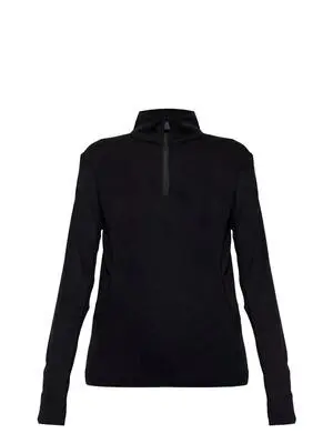 Moncler Turtleneck Half-zip Base Layer Top - Black