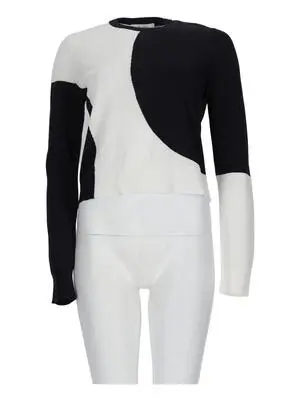 Max Mara Max Mara Mini Fitted Sweater In Viscose Crepe Multicolour