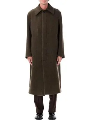 SUNFLOWER Sunflower Men's Wool Blend Long Overcoat
