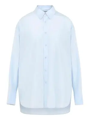 Carven Silk Button-front Shirt - Blue