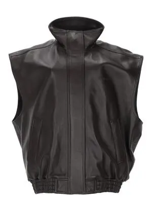 Balenciaga Balenciaga Women's Soft Leather Blouson Jacket Brown