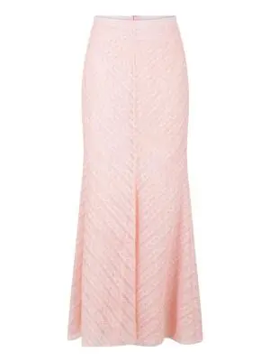 GIAMBATTISTA VALLI  Long Fitted Lace Skirt