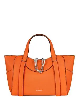 Givenchy Small The Snatch Bag In Grained Leather - Orange