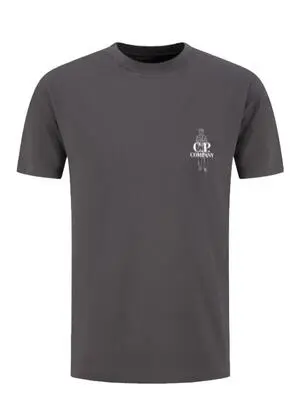 C.P. COMPANY Jersey Short Sleeve Comfort Logo T-shirt - Grey
