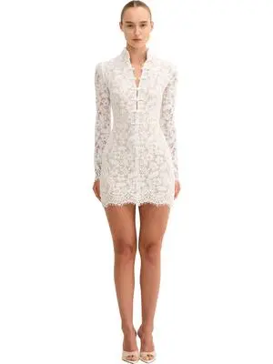 SAU LEE Roberta Mini Dress Ivory