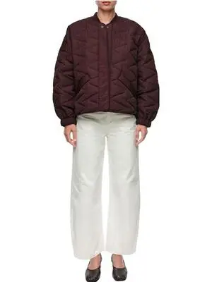 Bimba Y Lola Padded Bomber Jacket - Raspberry