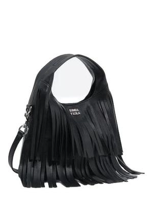 Bimba Y Lola Small Leather Fringed Crossbody Bag - Black