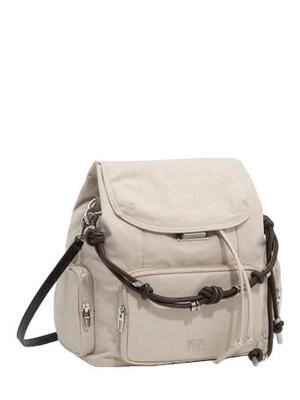 Bimba Y Lola Large Cotton Pocket Backpack - Stone