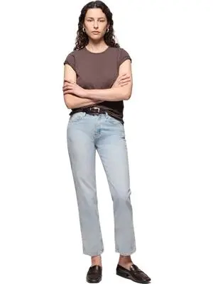 Dala Calla Mid Rise Straight Ankle Jean Pacifica