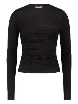 SAEMDI Shea Draped Long Sleeve Top