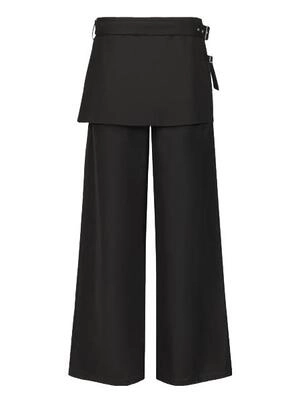 SAEMDI Lelia Layered Skirt Trousers - Black