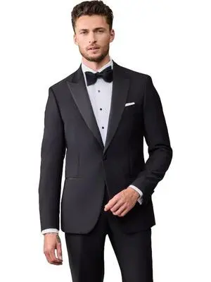 THE BLACK TUX Peak Lapel Tuxedo Jacket - Black