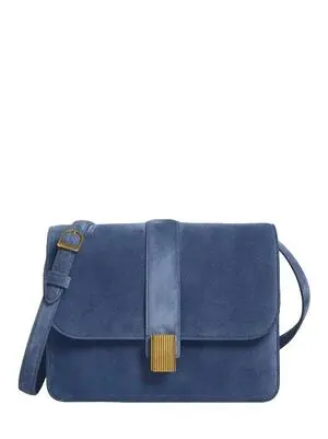 Khaite Blake Leather Crossbody Bag - Cloud Iris