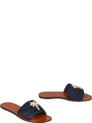 MANEBÍ Palm-tree-patch Woven Sandals