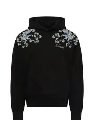 Amiri Floral-embroidered Hoodie - Black