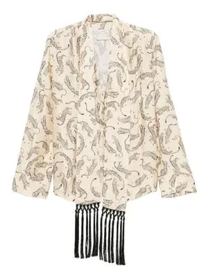 FORTE_FORTE Fringed Shirt - Multicolor