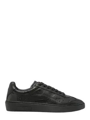 Dsquared2 Rider Logo-embossed Leather Sneakers - Black
