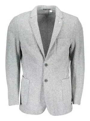 Gant Textured Single-breasted Blazer - Grey