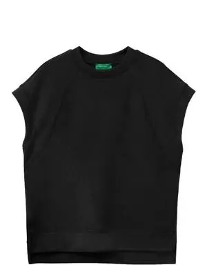 BENETTON Raglan-sleeve Sleeveless T-shirt - Black