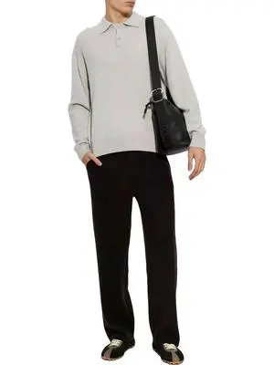 LISA YANG Rufus Cashmere Polo Shirt - Grey