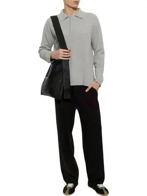 LISA YANG Emil Cashmere Polo Shirt - Grey