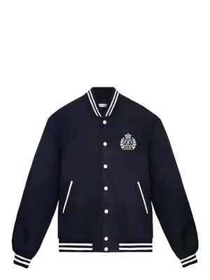 SPORTY & RICH Health & Wellness Crest Varsity Jacket