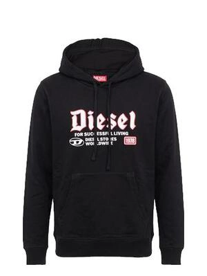 DIESEL® Man Sweatshirt Black Size Xl Cotton, Polyester Black