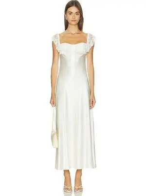 MIRROR PALAIS Sonata Lady Length Dress In Cream - Creme