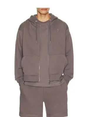 On Club Collective Fz Hoodie In Grey - Ember