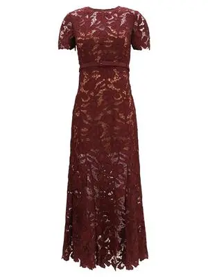 SELF-PORTRAIT Midi Lace Dress - Multicolor