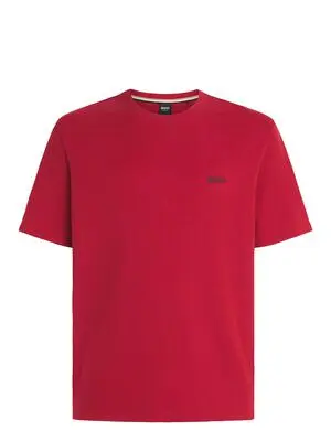 BOSS Waffle-knit Logo T-shirt - Red