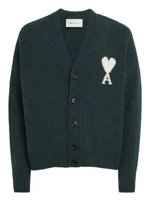 AMI Paris De Coeur Cardigan - Black